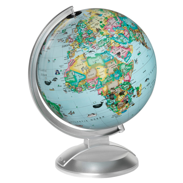 Intelliglobe II 12″ Blue Raised Relief Desk | Replogle Globes