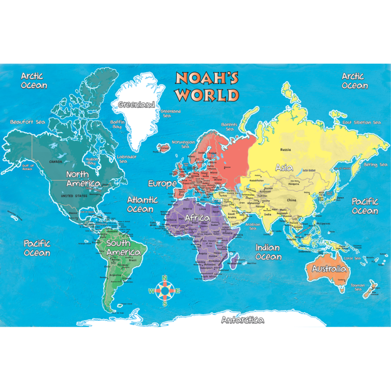 Personalized Young Explorer’s Wall Map | Replogle Globes