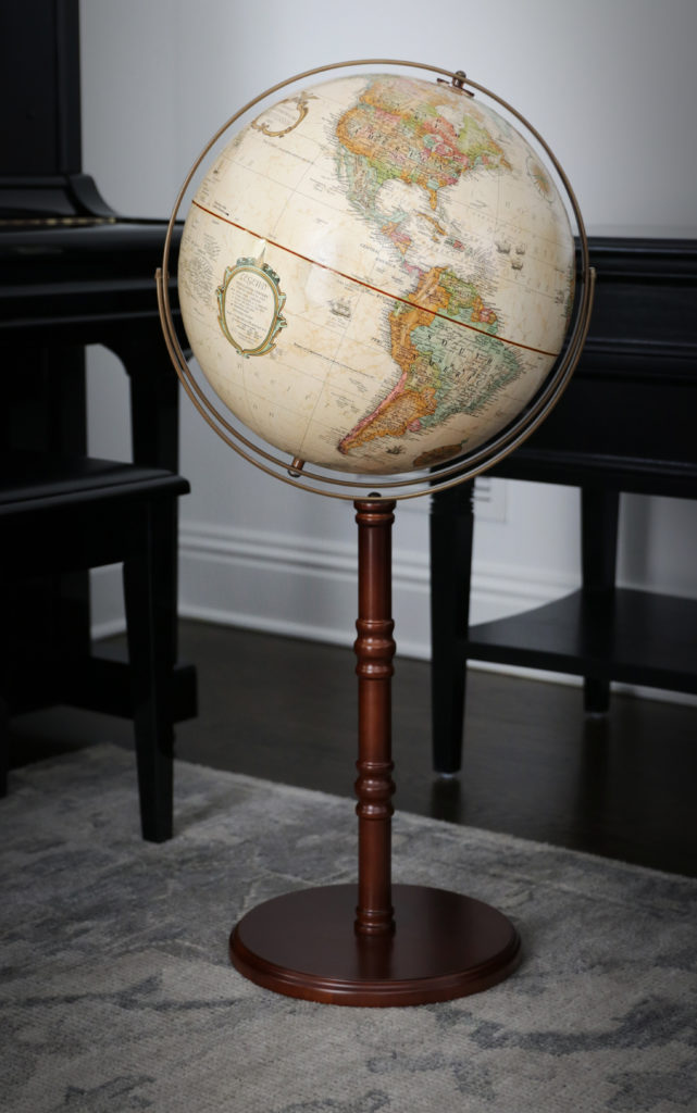Commander II 16″ Antique Raised Relief Floor | Replogle Globes