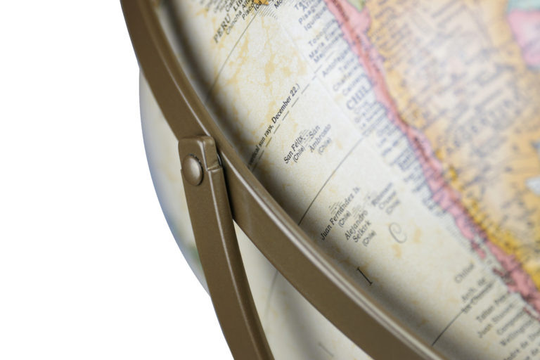 Commander II 16″ Antique Raised Relief Floor | Replogle Globes
