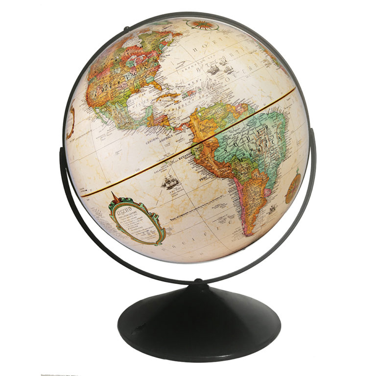 Eureka 16″ Antique Raised Relief Desk | Replogle Globes