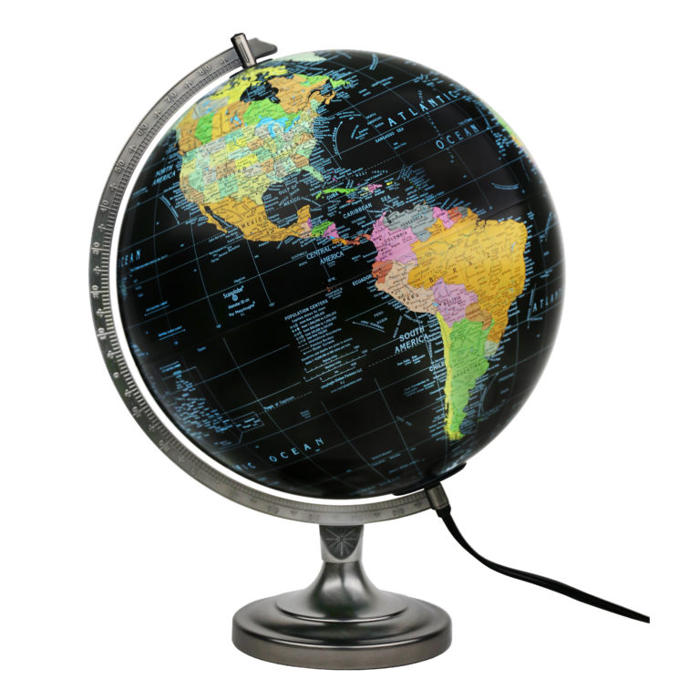 Orion 12″ Black Illuminated Desk | Replogle Globes