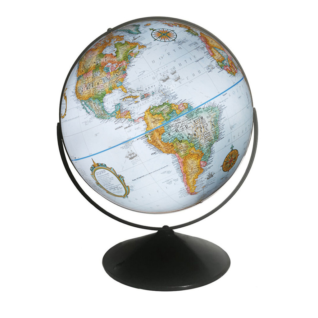 Eureka 16″ Blue Raised Relief Desk | Replogle Globes