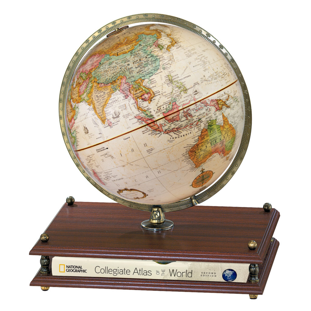 Premier 12″ Antique Raised Relief Desk | Replogle Globes