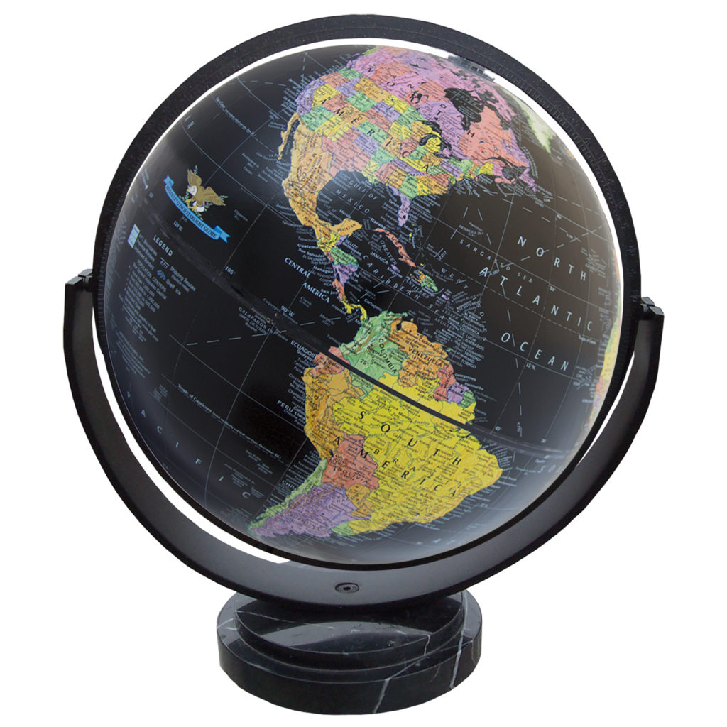 Hollis 12″ Black Desk – Replogle Globes | Replogle Globes
