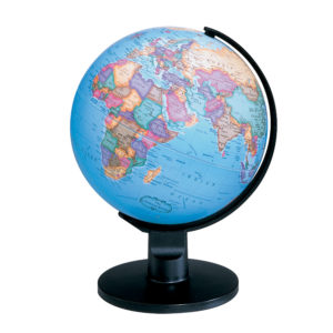 Intelliglobe II 12″ Blue Raised Relief Desk | Replogle Globes