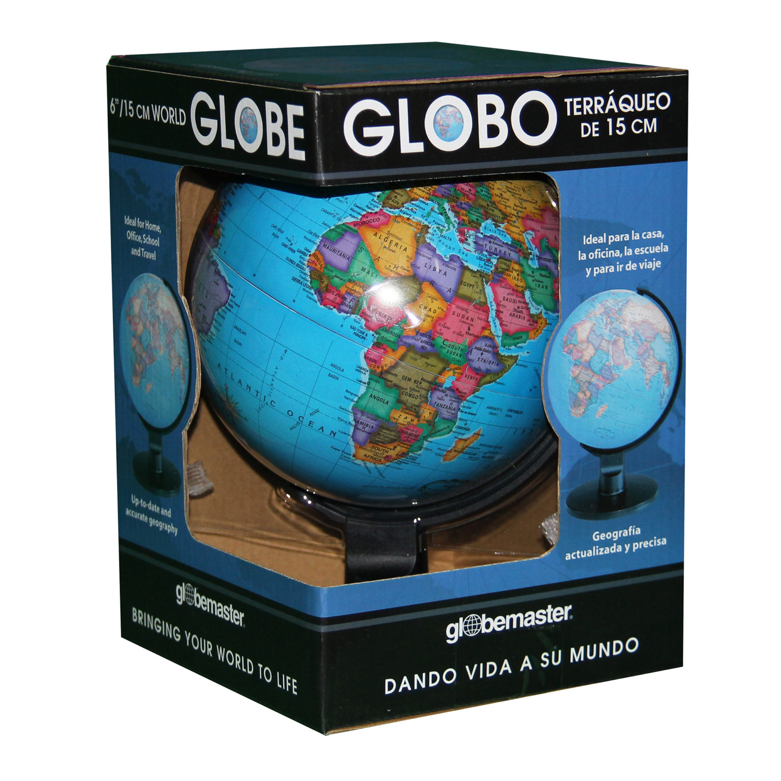 Intelliglobe II 12″ Blue Raised Relief Desk | Replogle Globes